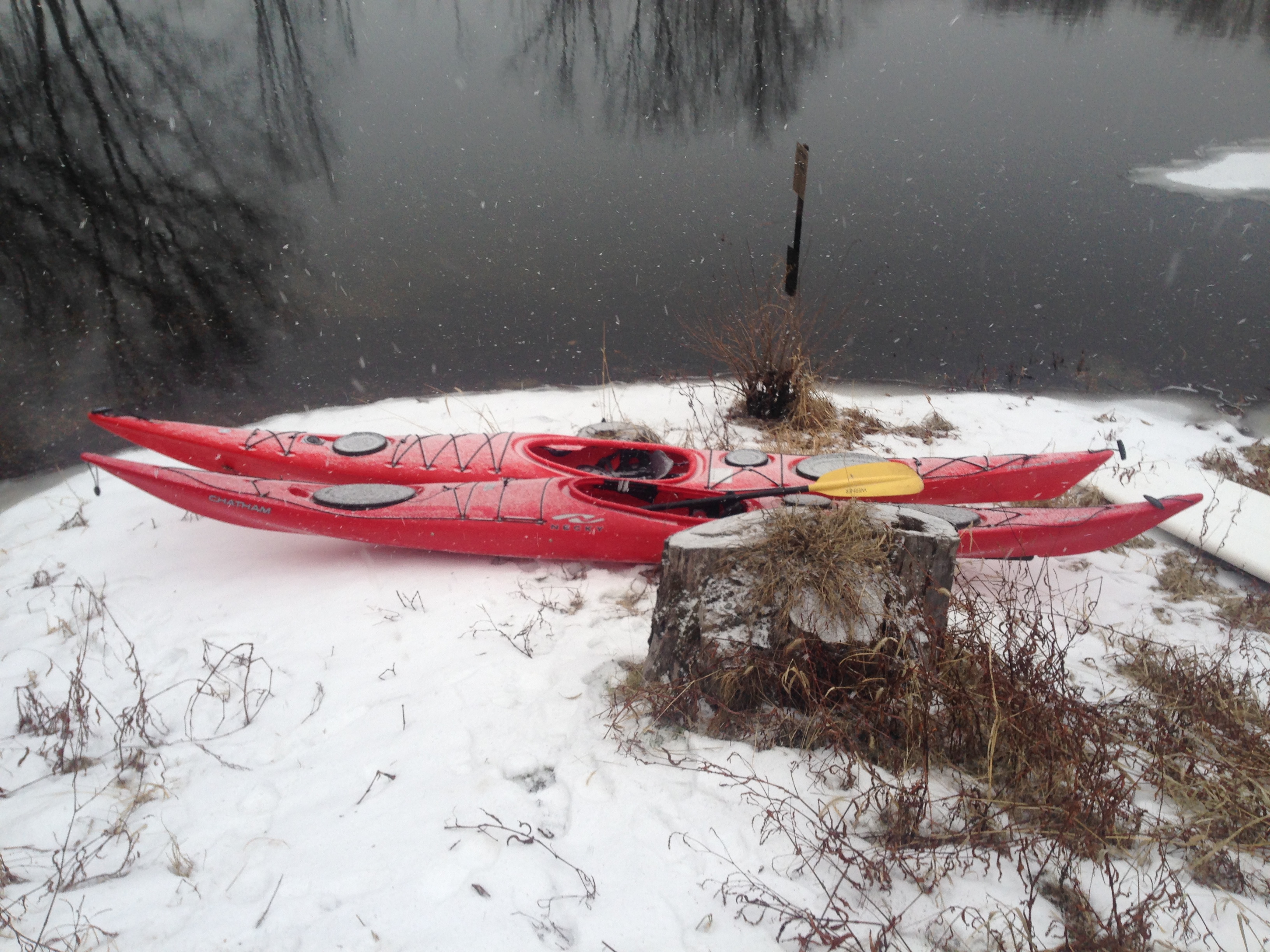 Snow Kayaking