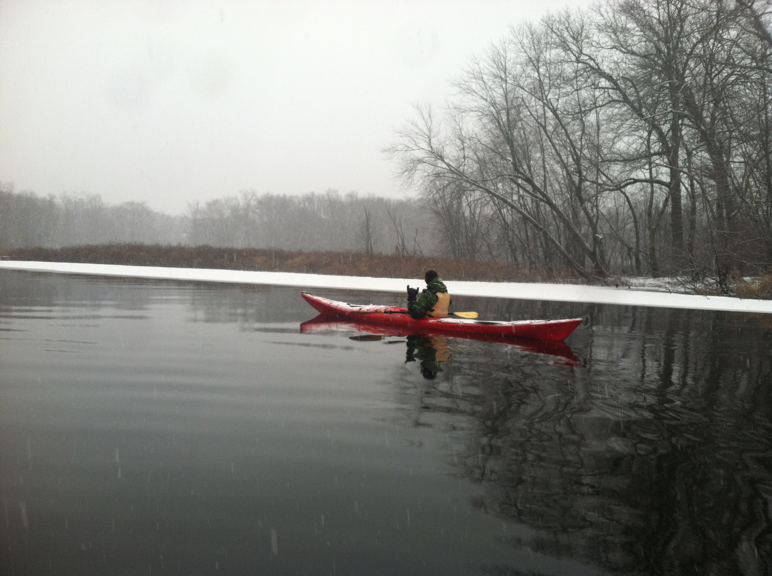 Snow Kayaking